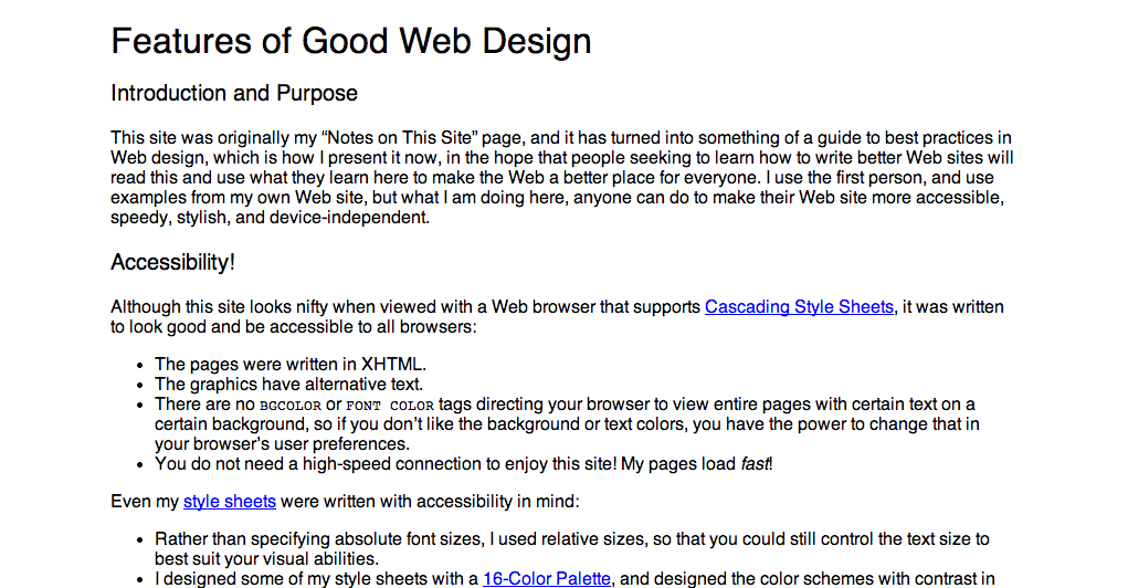 Features of Good Web Design – Daniel Greene
